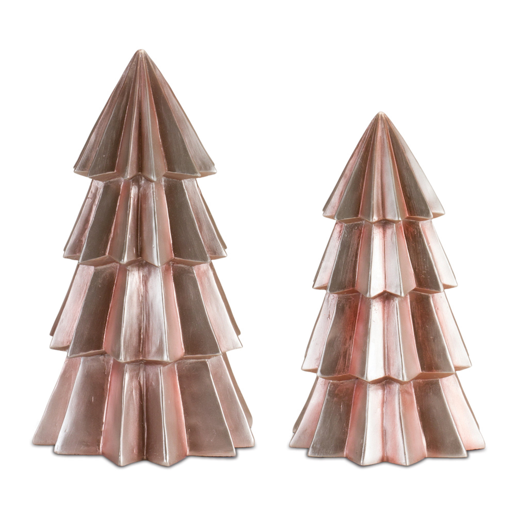 The Holiday Aisle® Modern Blush Pink Pine Tree (Set of 2) | Wayfair