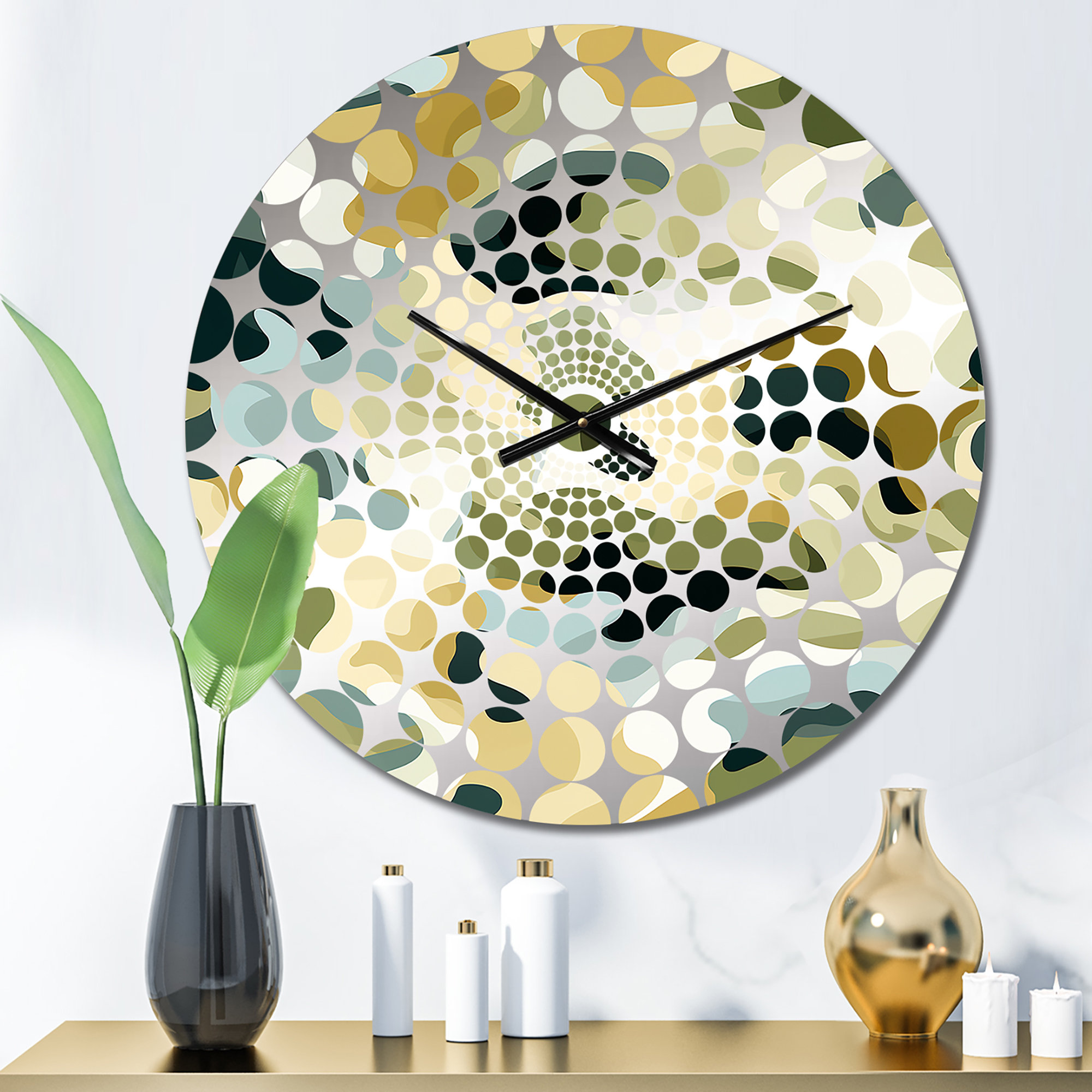 Design Art Desert Oasis Ideational Current - Camouflage Wall Clock ...