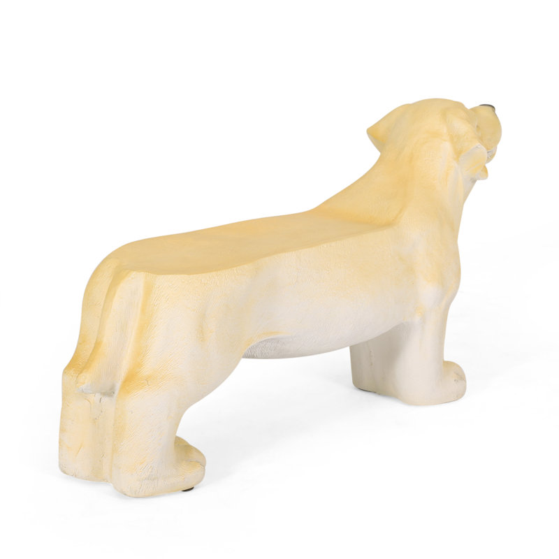 Winston Porter Jett Labrador Dog Concrete Garden Bench & Reviews ...