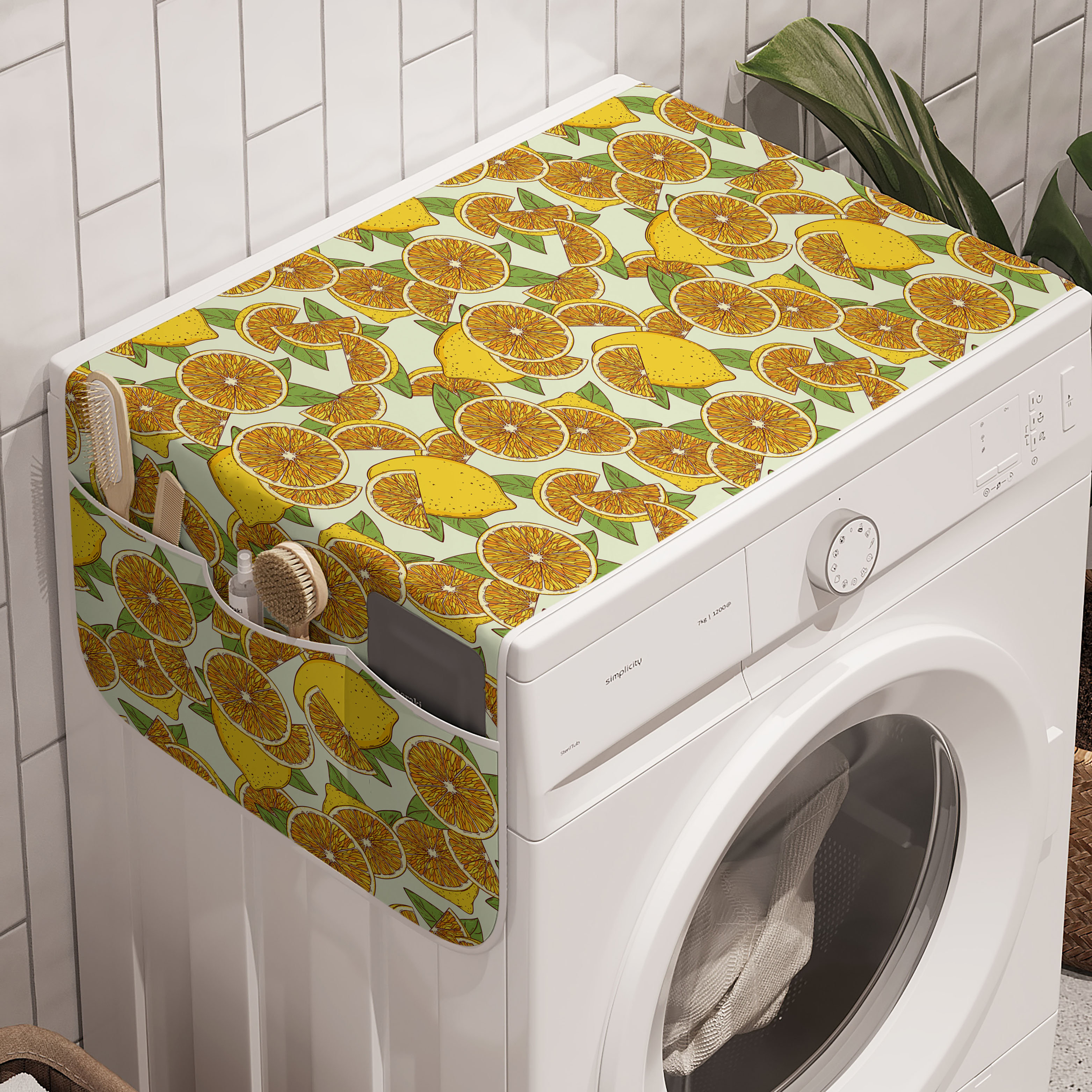 East Urban Home Lemon Washing Machine Organizer Pack of 2 47" x 18.5 ...