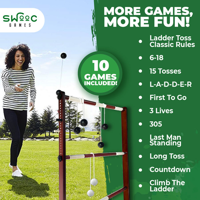SWOOC Wooden Ladder Ball Game Set - Wayfair Canada