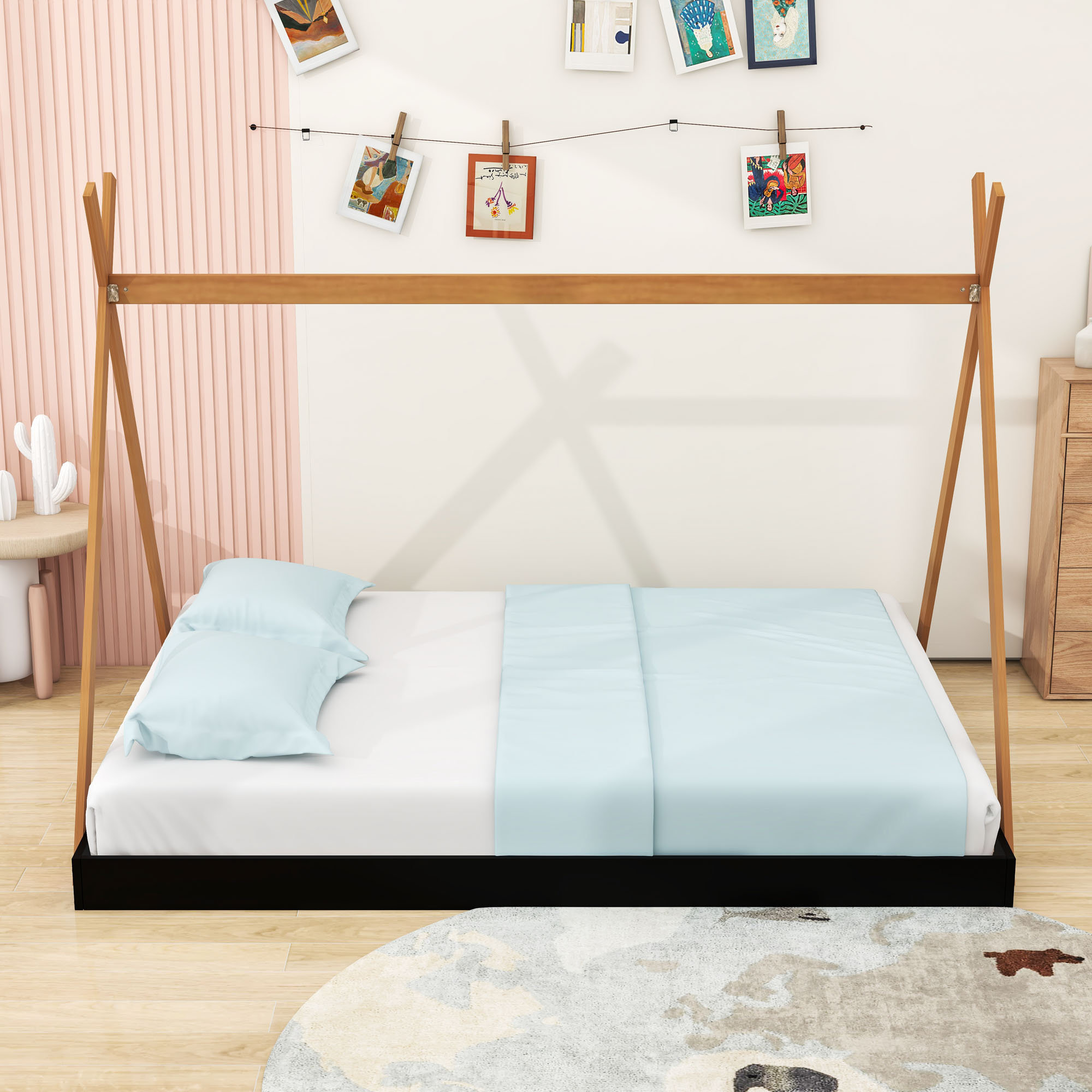 Redwood Rover Full Size Tent Floor Bed With X-Shaped Safety Rails | Wayfair