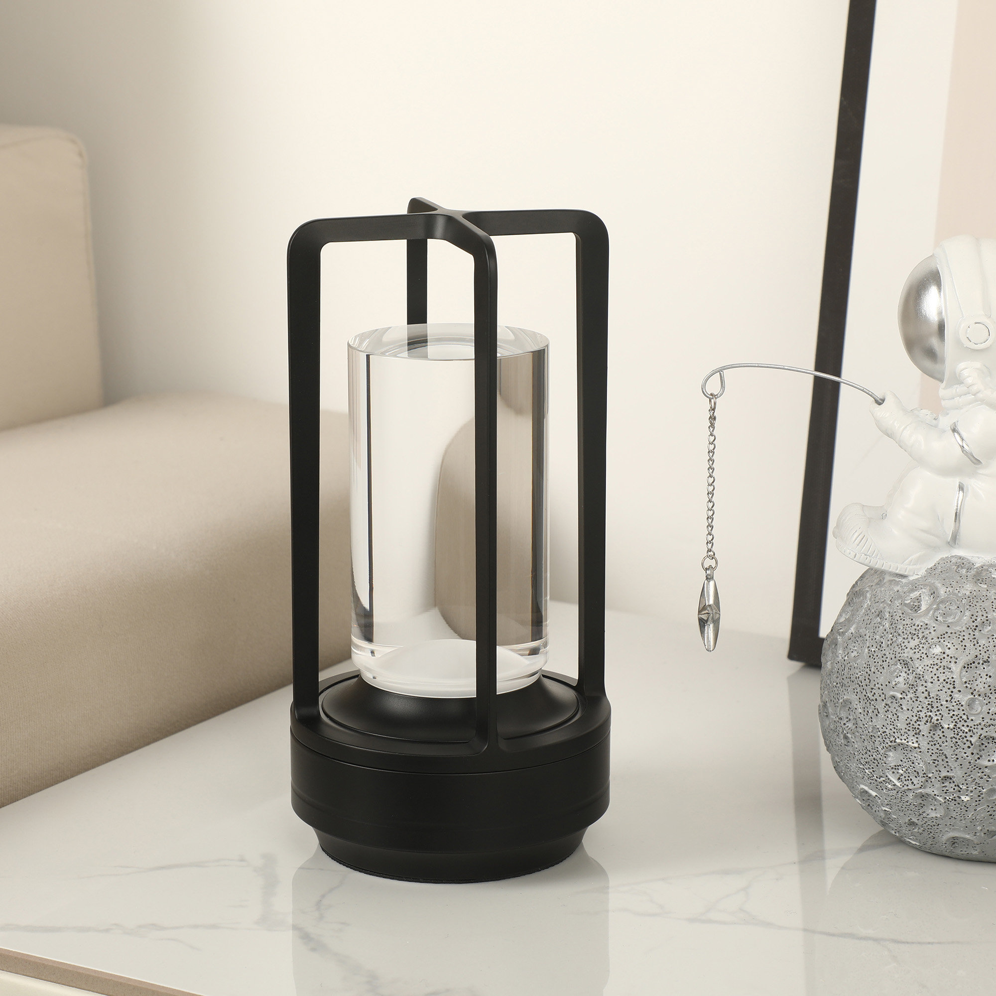 MultiEase 7.08'' Battery Powered Integrated LED Outdoor Table Lamp ...