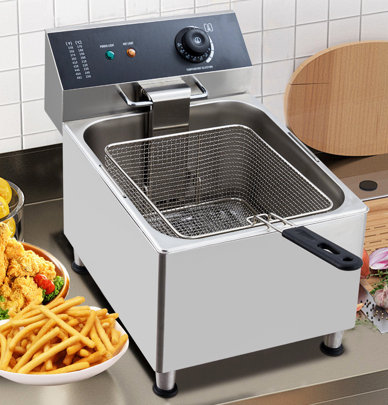 Espiron Optimum Commercial 11l Electric Countertop Fryer Stainless ...