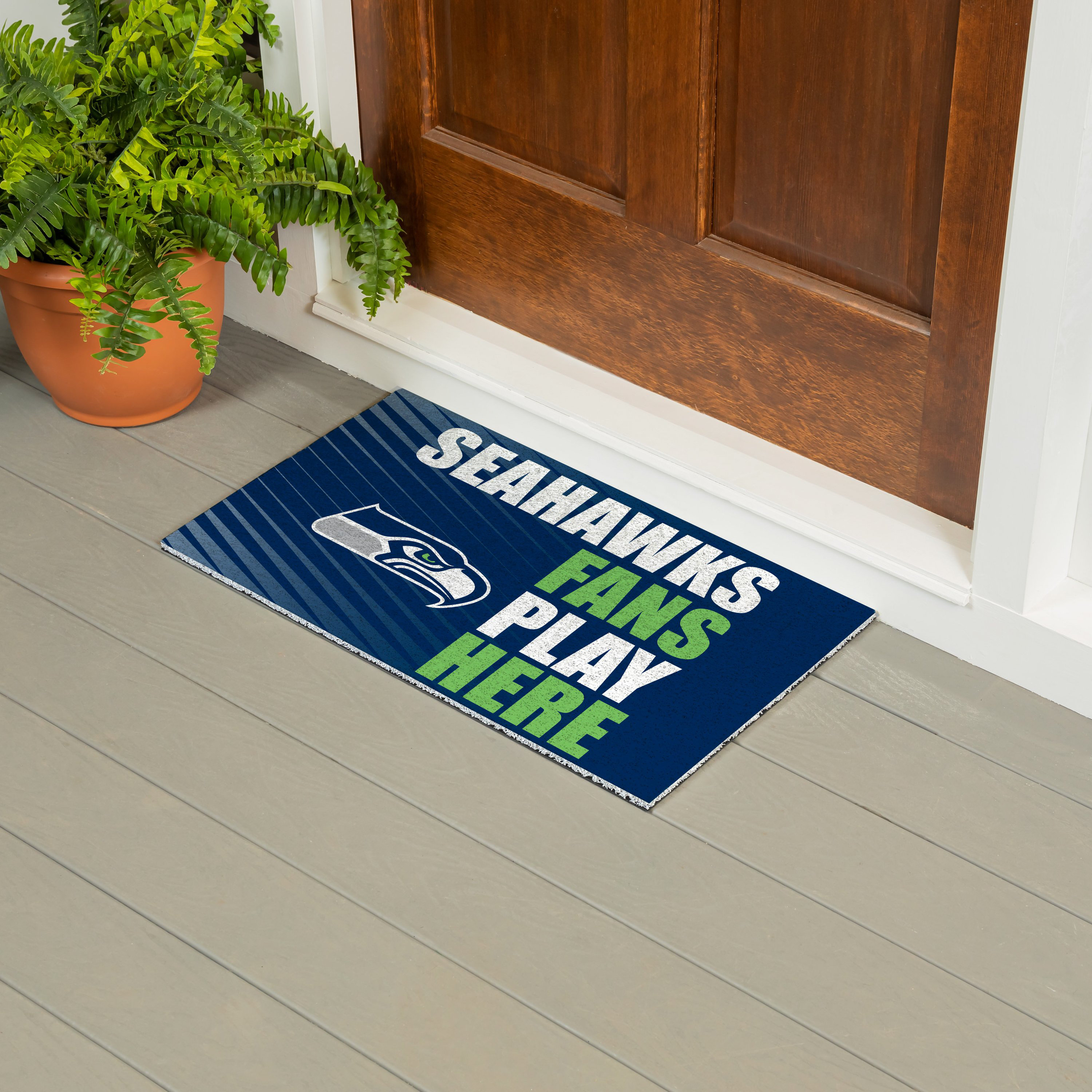 Wrought Studio™ Seattle Seahawks Fan PVC Mat, 28"x16" | Wayfair