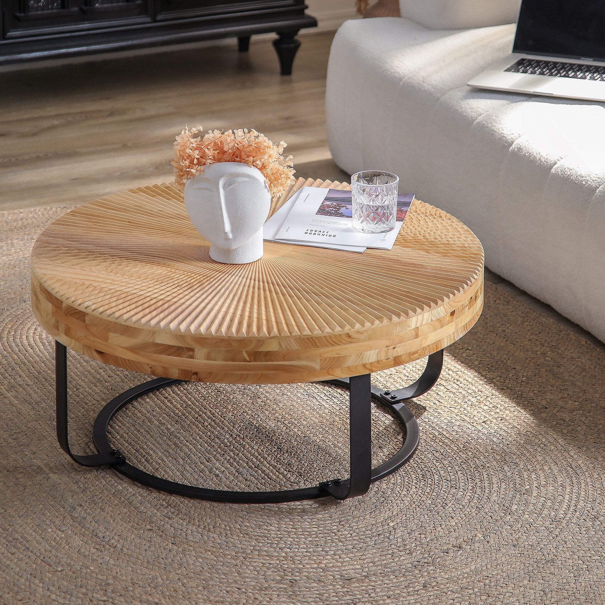 17 Stories Circle Coffee Table for Living Room - Wayfair Canada