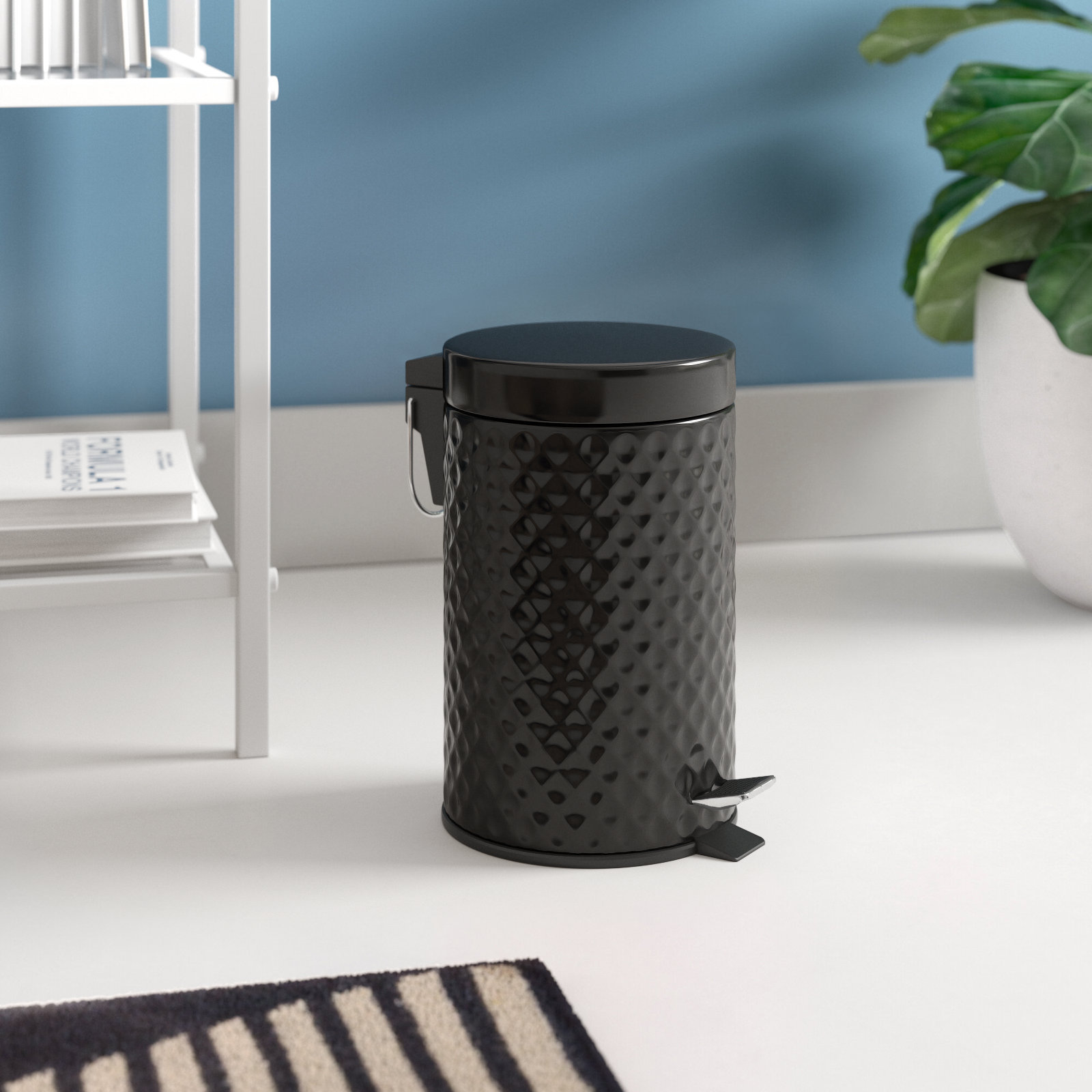 Zipcode Design™ Jackeline Textured Stainless Steel 0.79 Gallon Step on ...