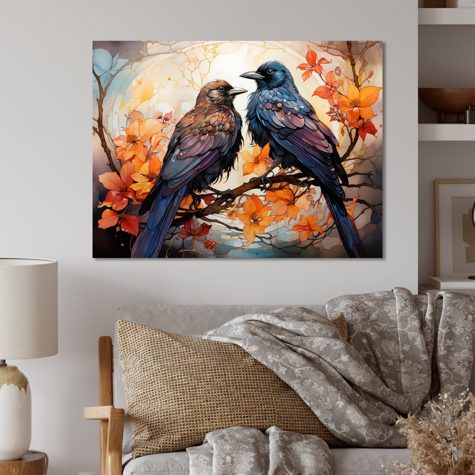 Red Barrel Studio® Crow Regal Renaissance I - Animals Metal Wall Art ...