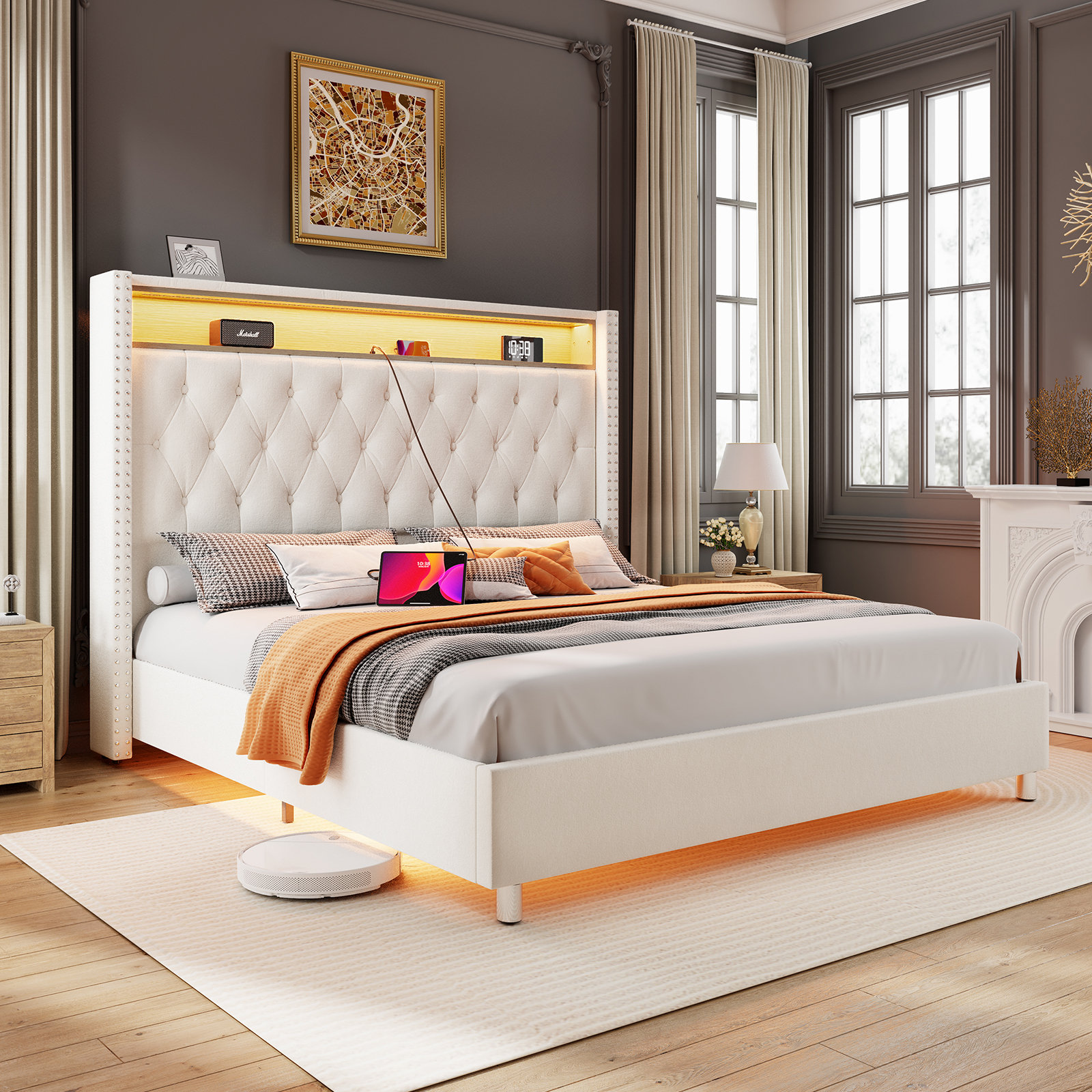 Lark Manor™ Anureet Upholstered Low Profile Storage Platform Bed ...
