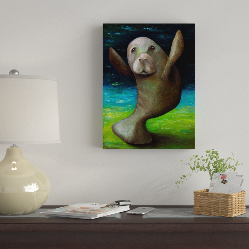 Winston Porter 'Dance of the Manatee' Acrylic Painting Print on Wrapped ...