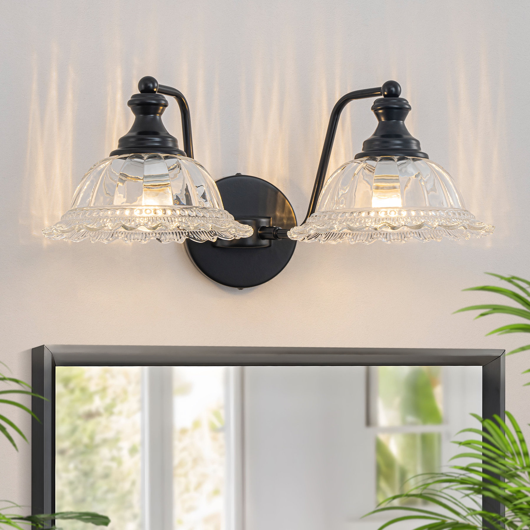 House of Hampton Modern Vanity Light With Crystal Glass Shade - Wayfair ...