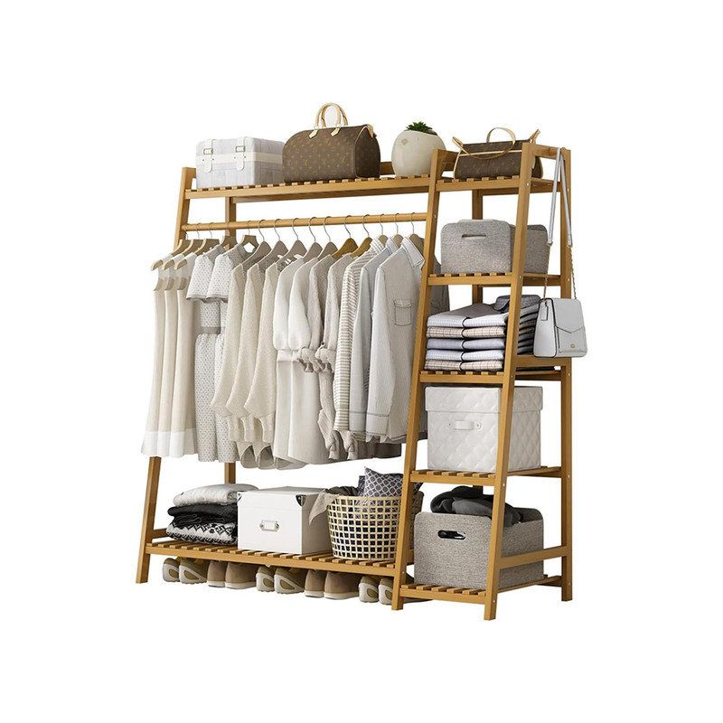 Foundry Select Clothing Garment Rack Storage Shelf Coat Clothes Hanging ...