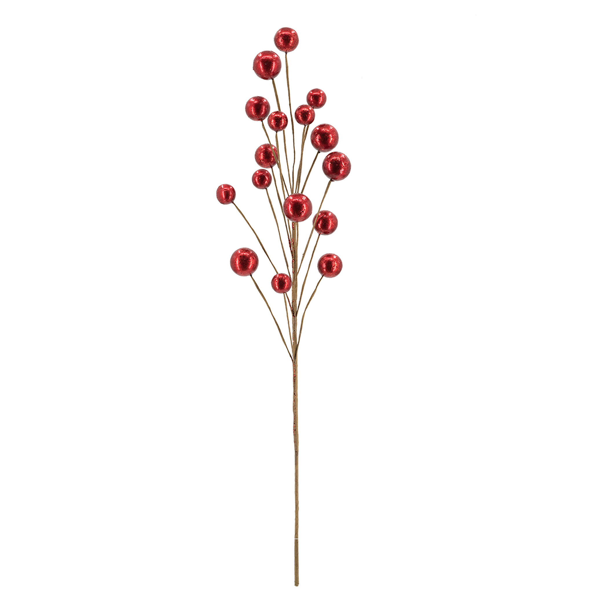 The Holiday Aisle® Red Ball Spray - 26" - Red | Wayfair