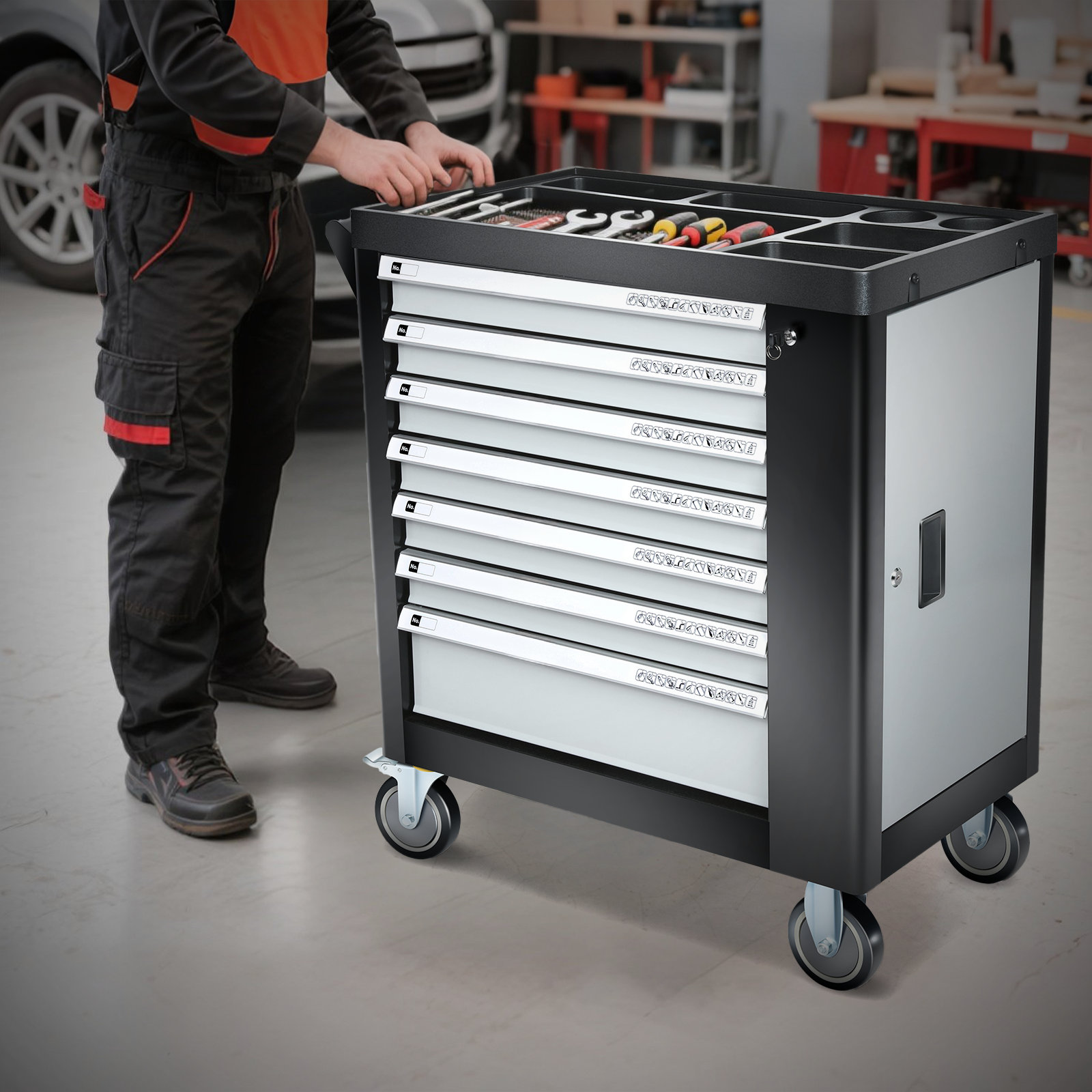 WFX Utility™ Heavy-Duty 7-Drawer Rolling Tool Chest With Locking System ...