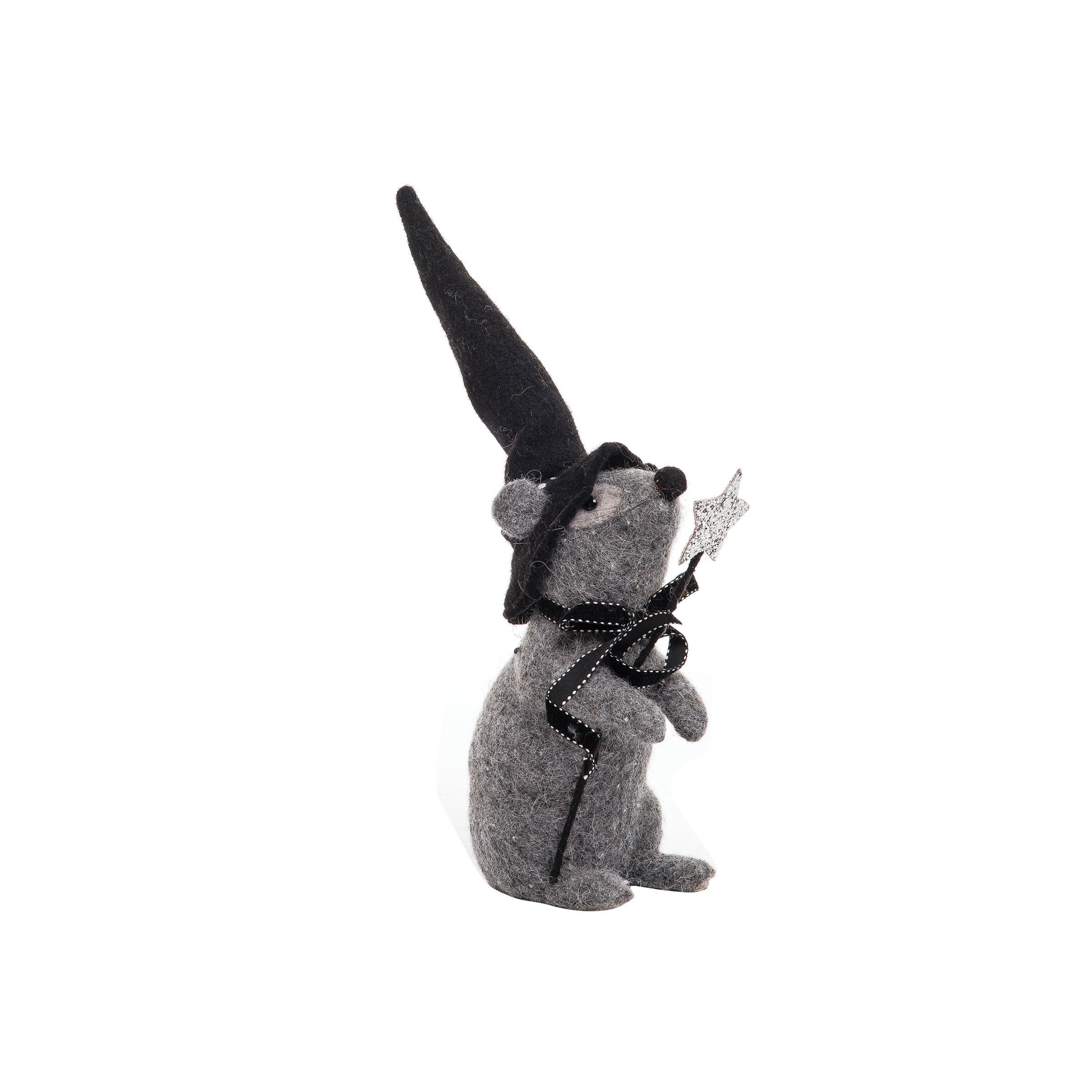 The Holiday Aisle® Wooly Mouse Witch Halloween Figurine | Wayfair