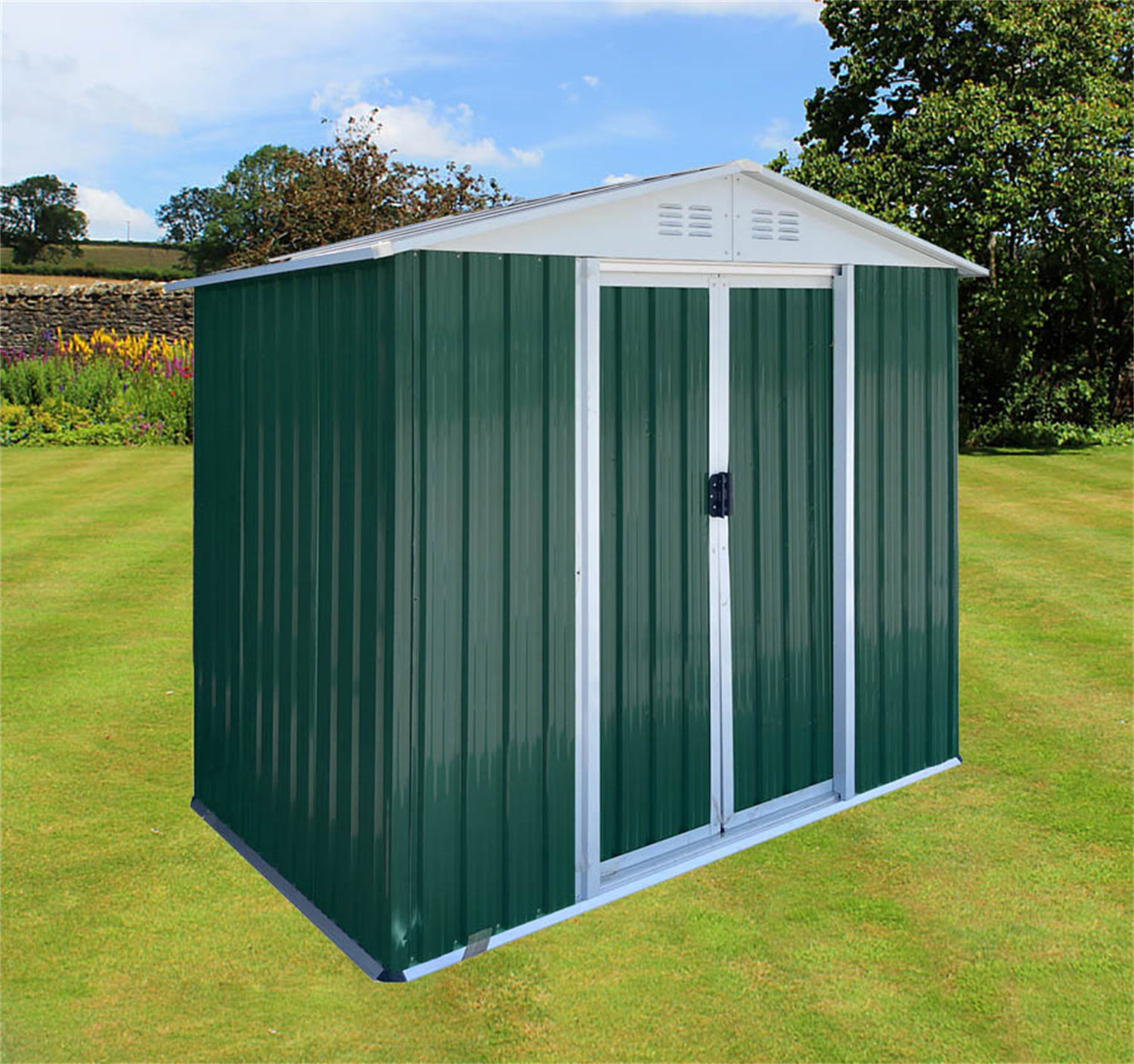 GZMWON Outdoor Storage Sheds 6FTx4FT Apex Roof Outdoor Storage Shed ...