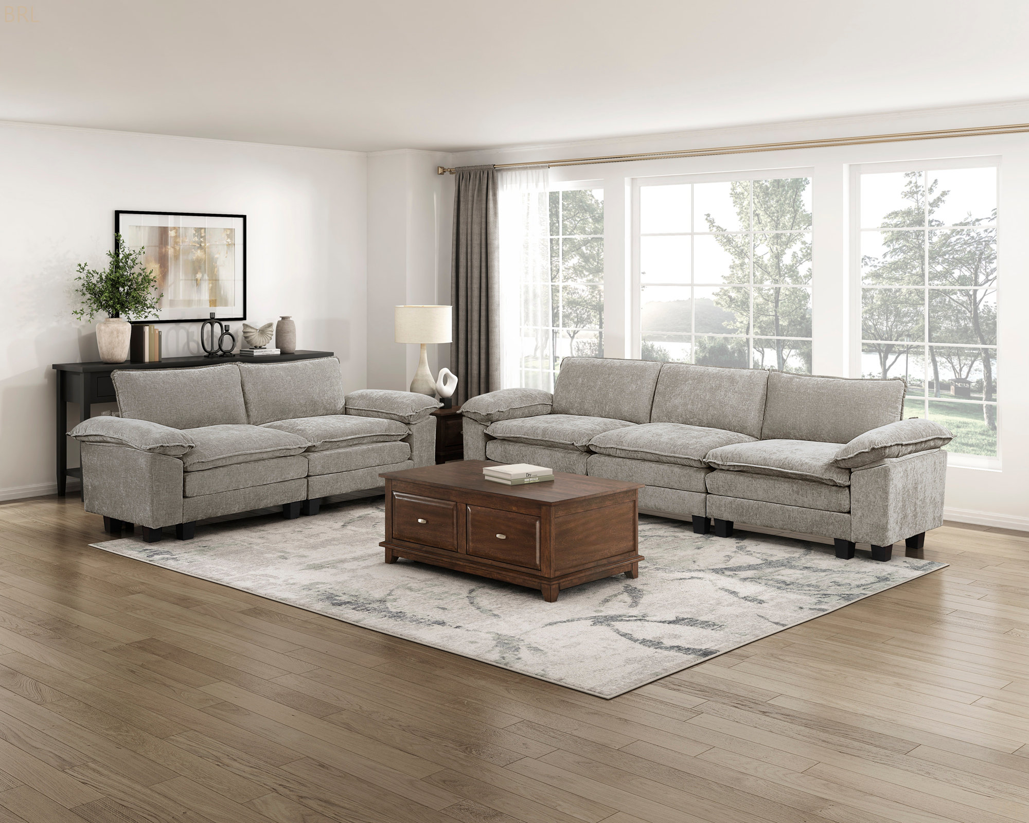 Latitude Run® Modern Style Armless Chair Chenille Fabric Upholstery ...