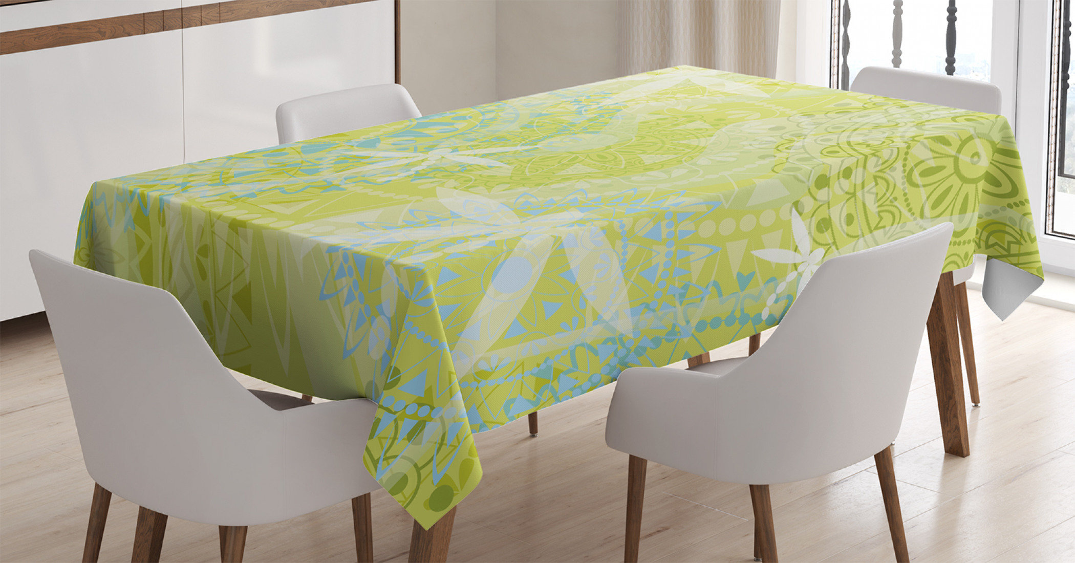 East Urban Home Dragonfly Tablecloth, Dragonfly Silhouettes Over Round ...