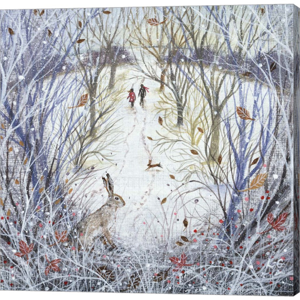 Loon Peak® Snowy Walk by Lucy Grossmith - Wrapped Canvas Graphic Art ...