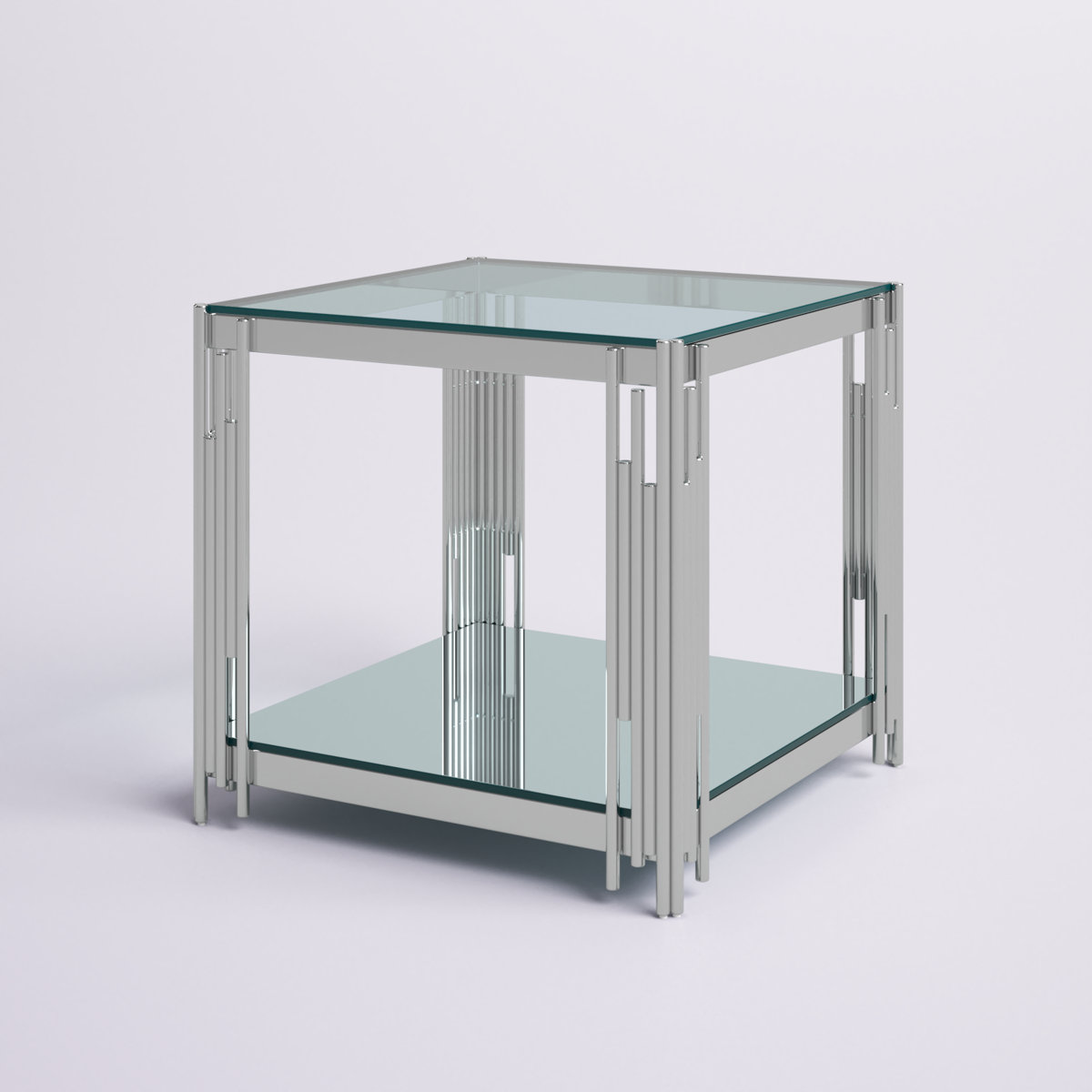 Etta Avenue™ Graf Glass End Table with Storage & Reviews | Wayfair