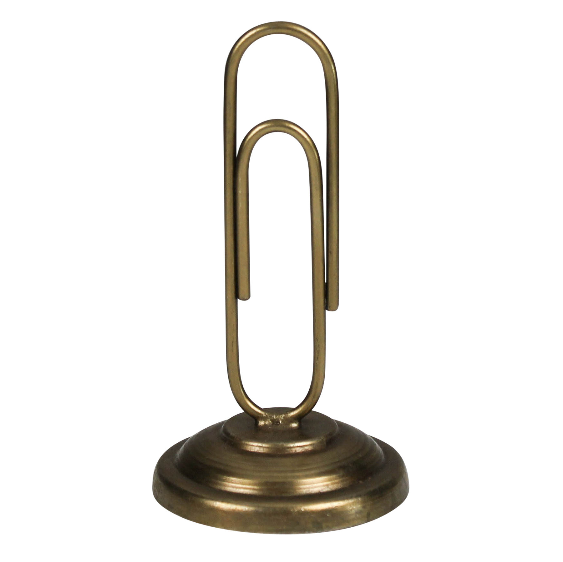 Fleur De Lis Living Paper Clip Card Holder, Antique Gold | Wayfair