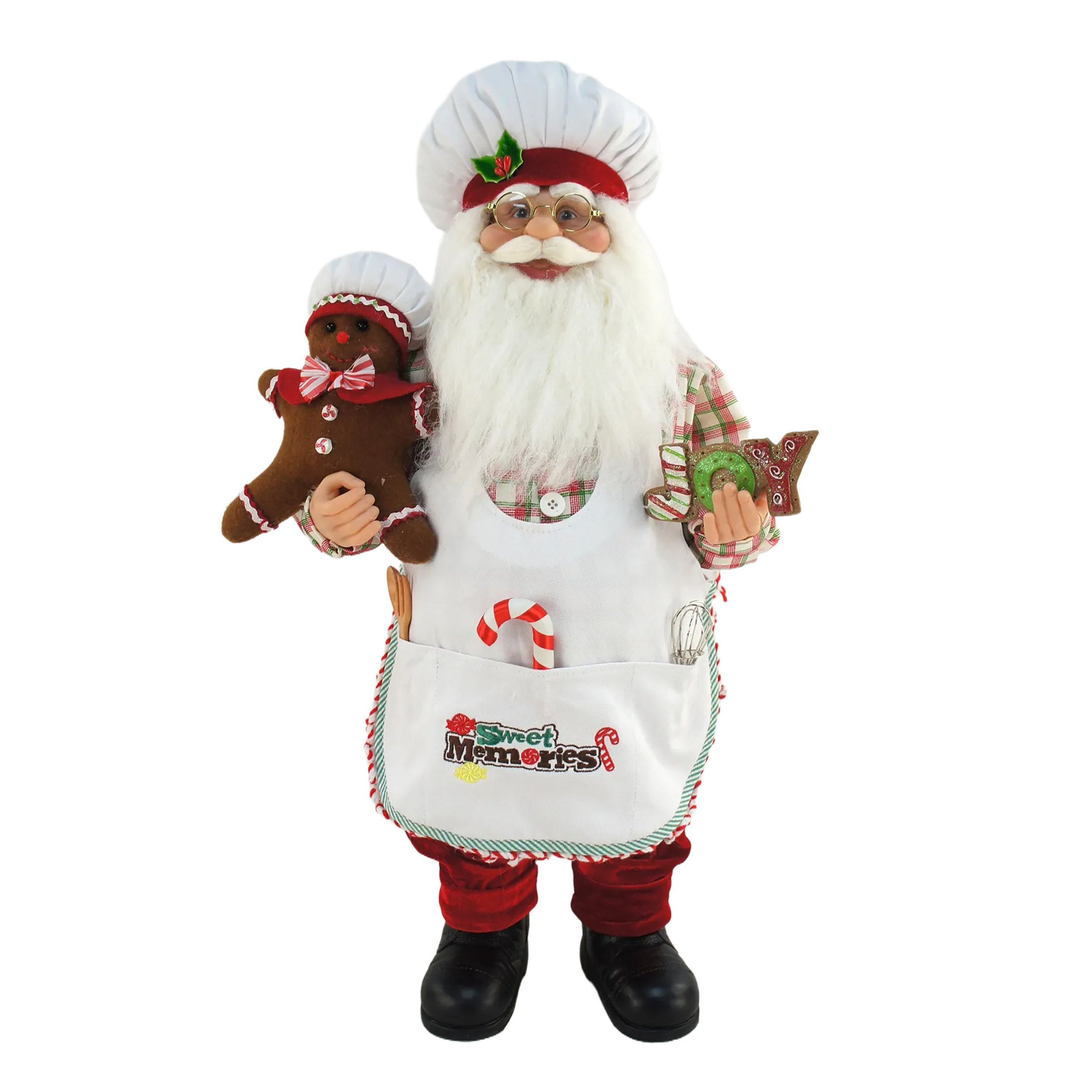 Astoria Grand Season's Designs 24in Candy Standing Santa - Colorful ...