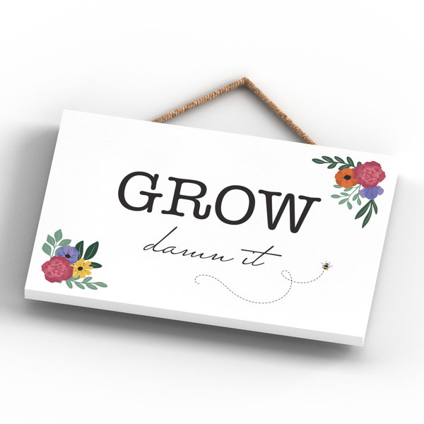 Happy Larry GROW DAMN IT 120X185 | Wayfair.co.uk