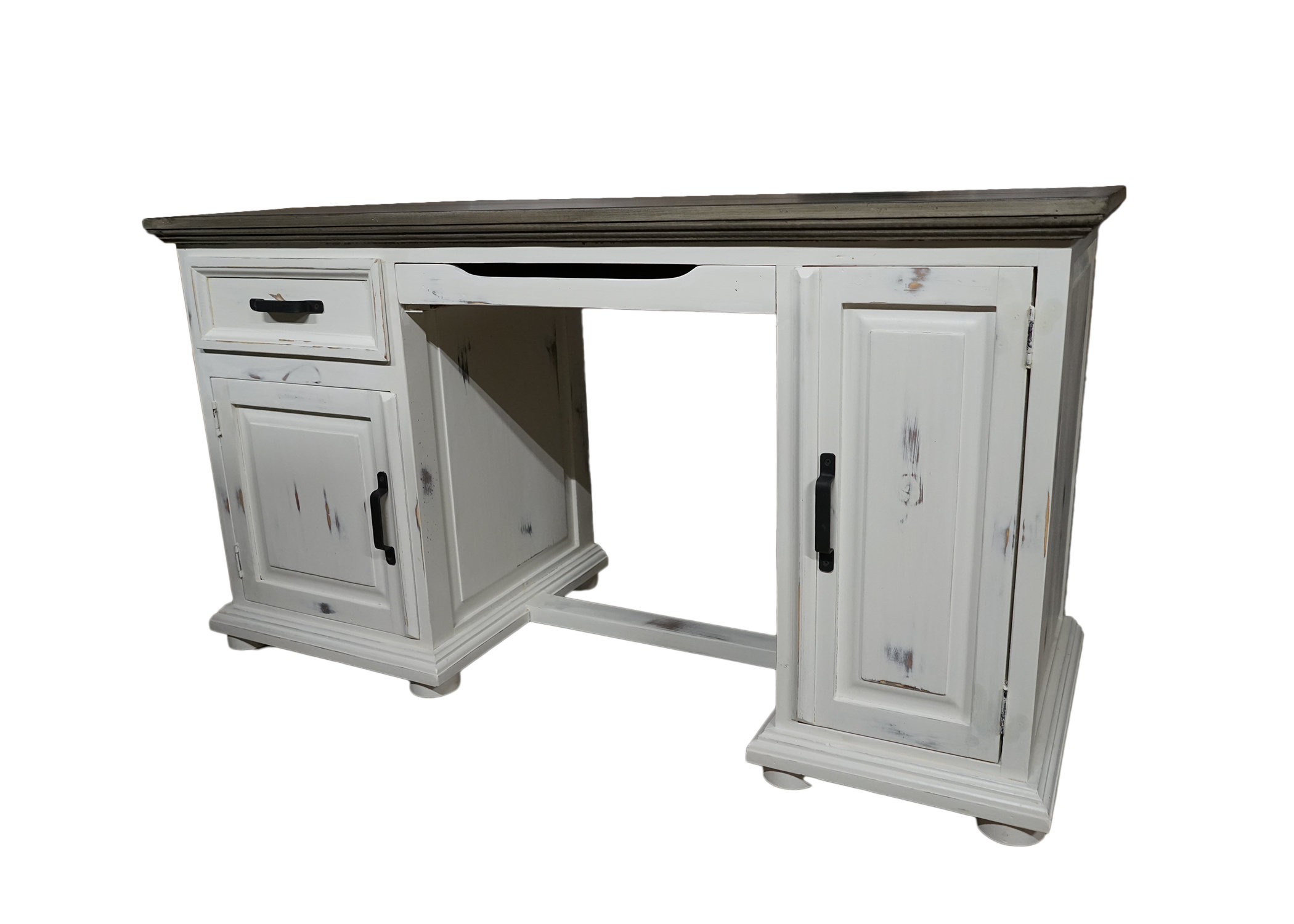 Loon Peak® Rustic Sierra Computer Desk with CPU storage | Wayfair