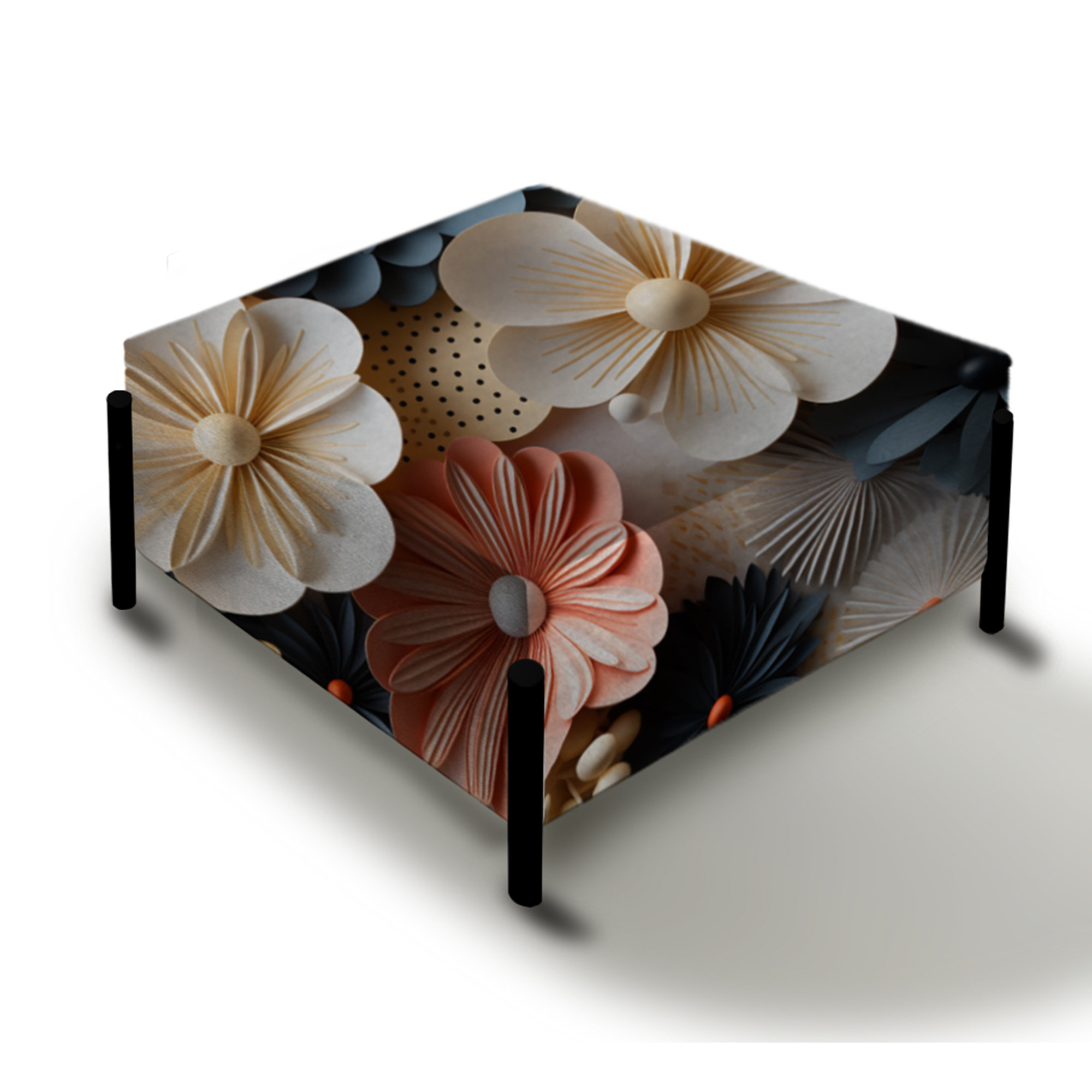 Design Art Sand And Shells Tropical Pattern - Tropical Large Square ...