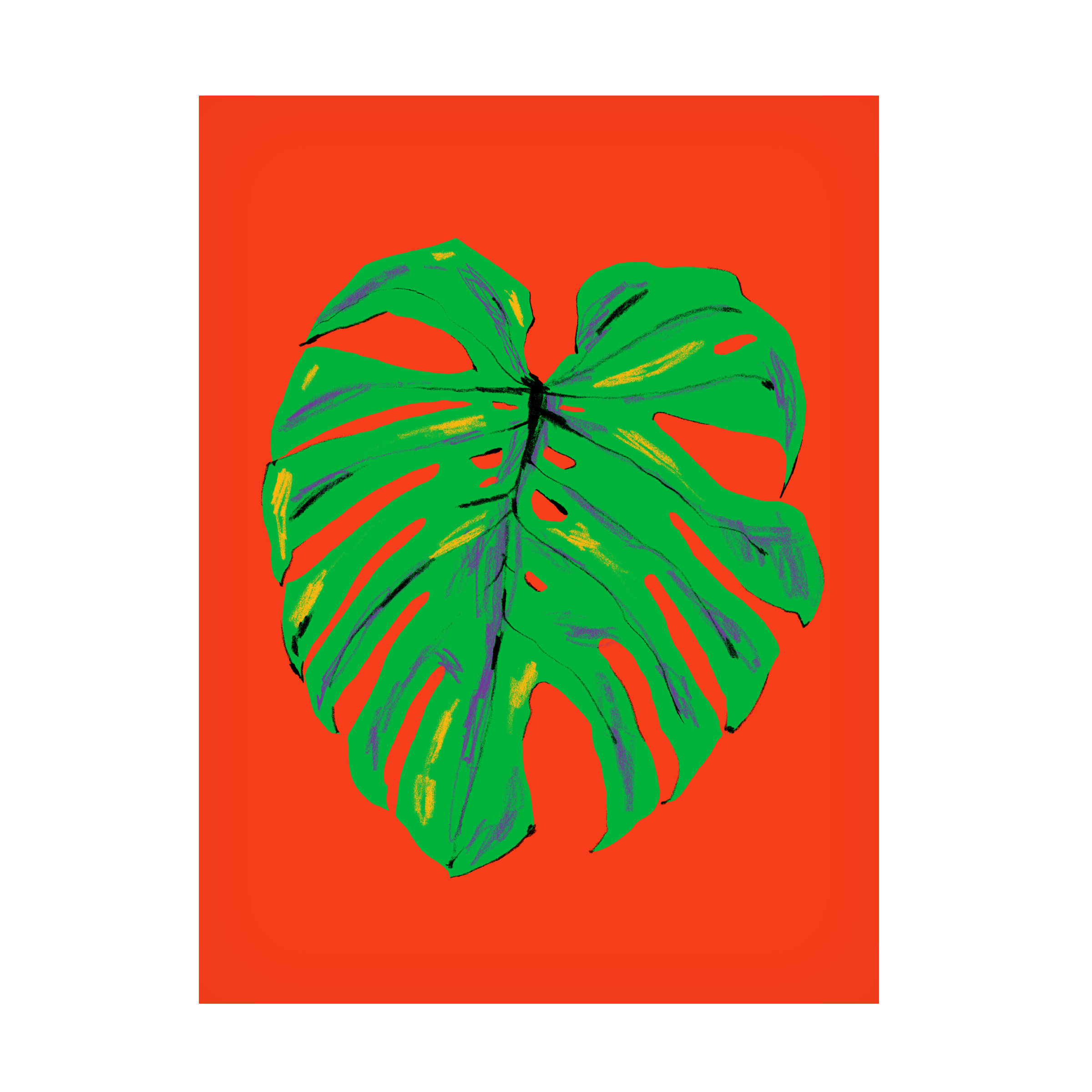Bay Isle Home™ Francesco Gulina Monstera Leaf Red Canvas Art - Wayfair ...