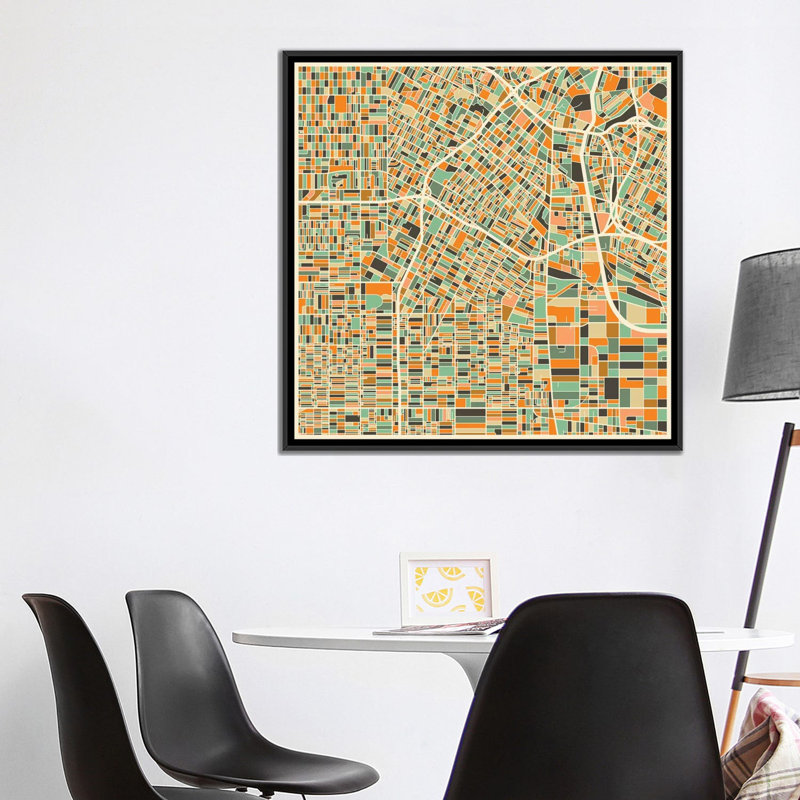 Bless international 'Abstract City Map of Los Angeles' Graphic Art on ...