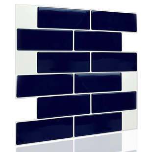 Blue Peel & Stick Backsplash Tile You'll Love | Wayfair