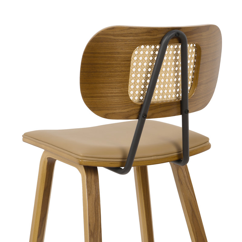 Latitude Run® Upholstered Rattan Counter & Bar Stool & Reviews | Wayfair
