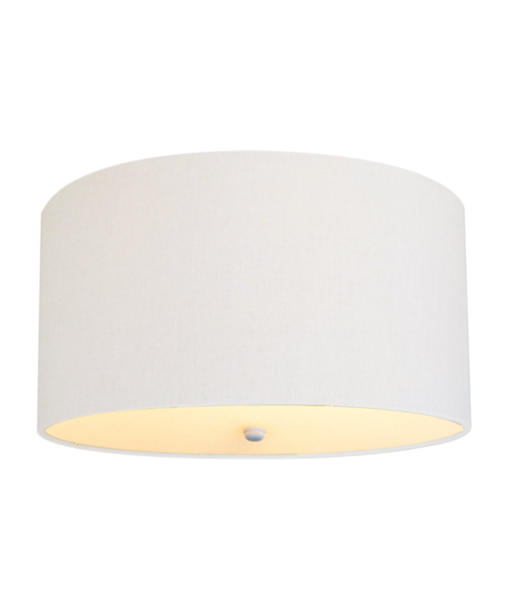 Latitude Run® Moderne Flush Mount Conversion Kit 18"W White Linen ...