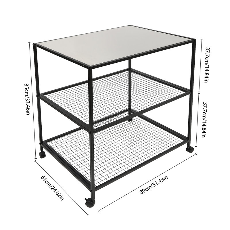 FRONG Metal Outdoor Dining Cart | Wayfair