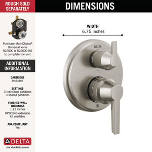 Delta Galeon 14S Integrated Diverter Trim | Wayfair
