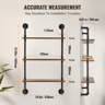 VEVOR Industrial Pipe Shelf 3 Tier 24x7.87in Wall-Mount for Kitchen ...