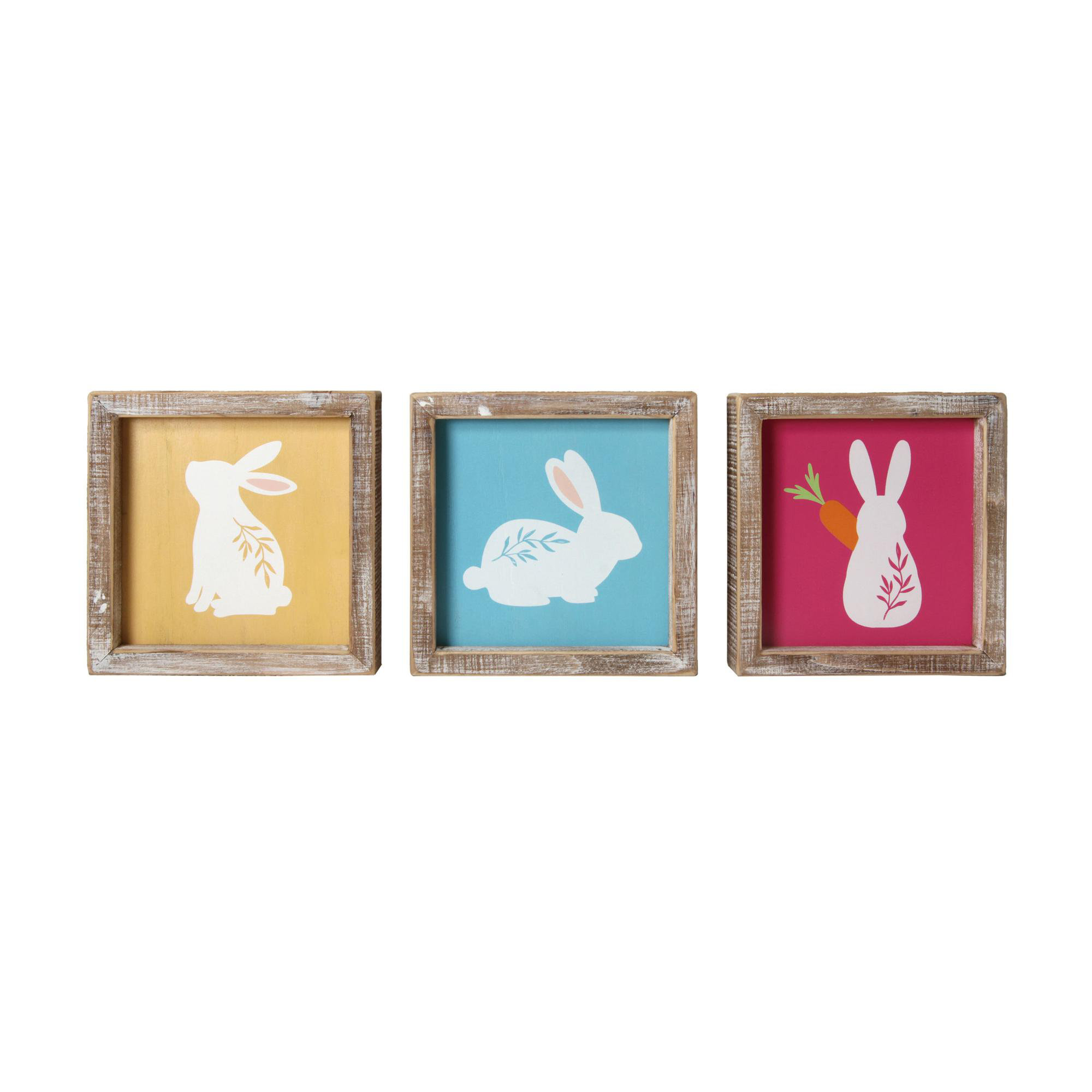 August Grove® Wood/MDF Mini Sign Set of 3 Home Decorations Spring | Wayfair