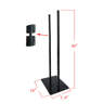 FixtureDisplays Metal Tube Stand Metal Base Ballot Box Stand Donation ...