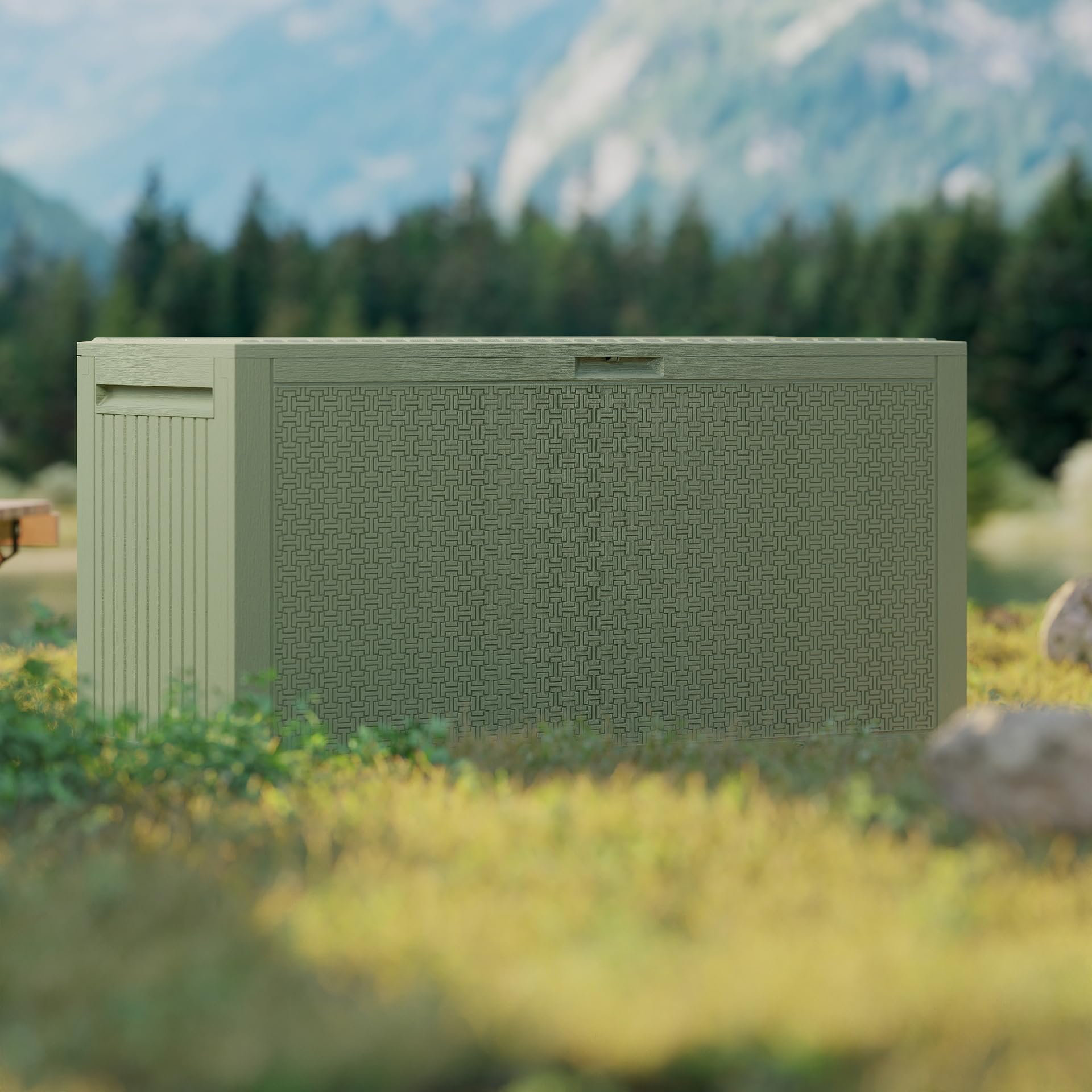 JIELESHANGMAO Outdoor Storage Box, Lockable Outside Storage Box ...