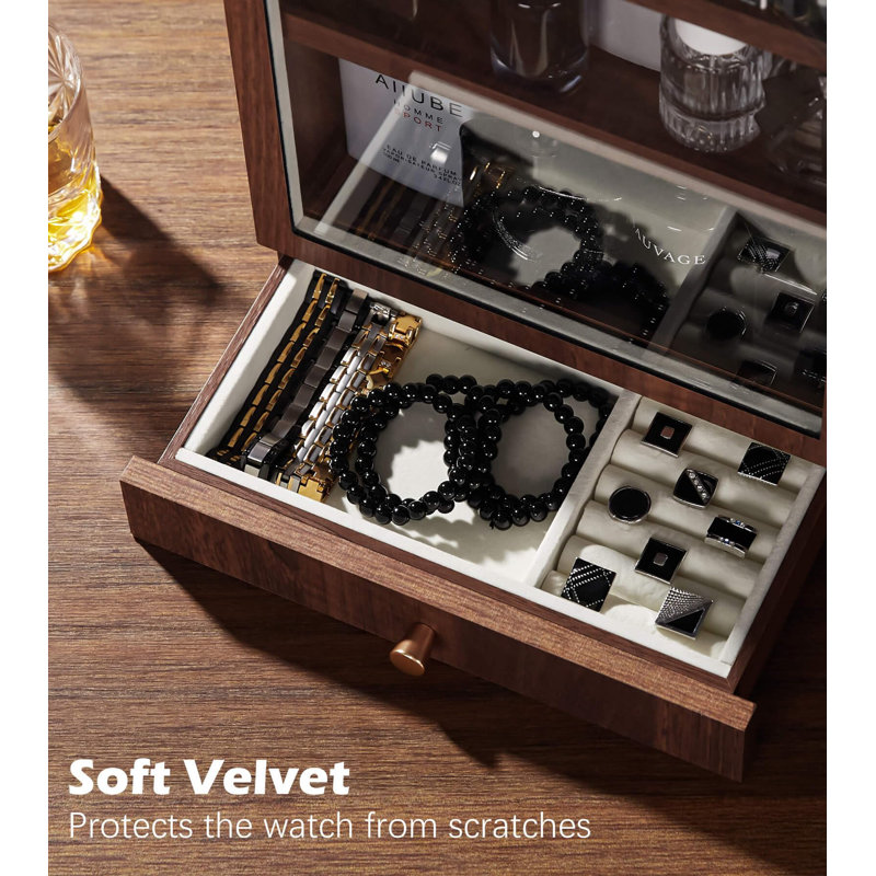 Hokku Designs Cologne Storage Organizer With Drawer, Men's Cologne ...