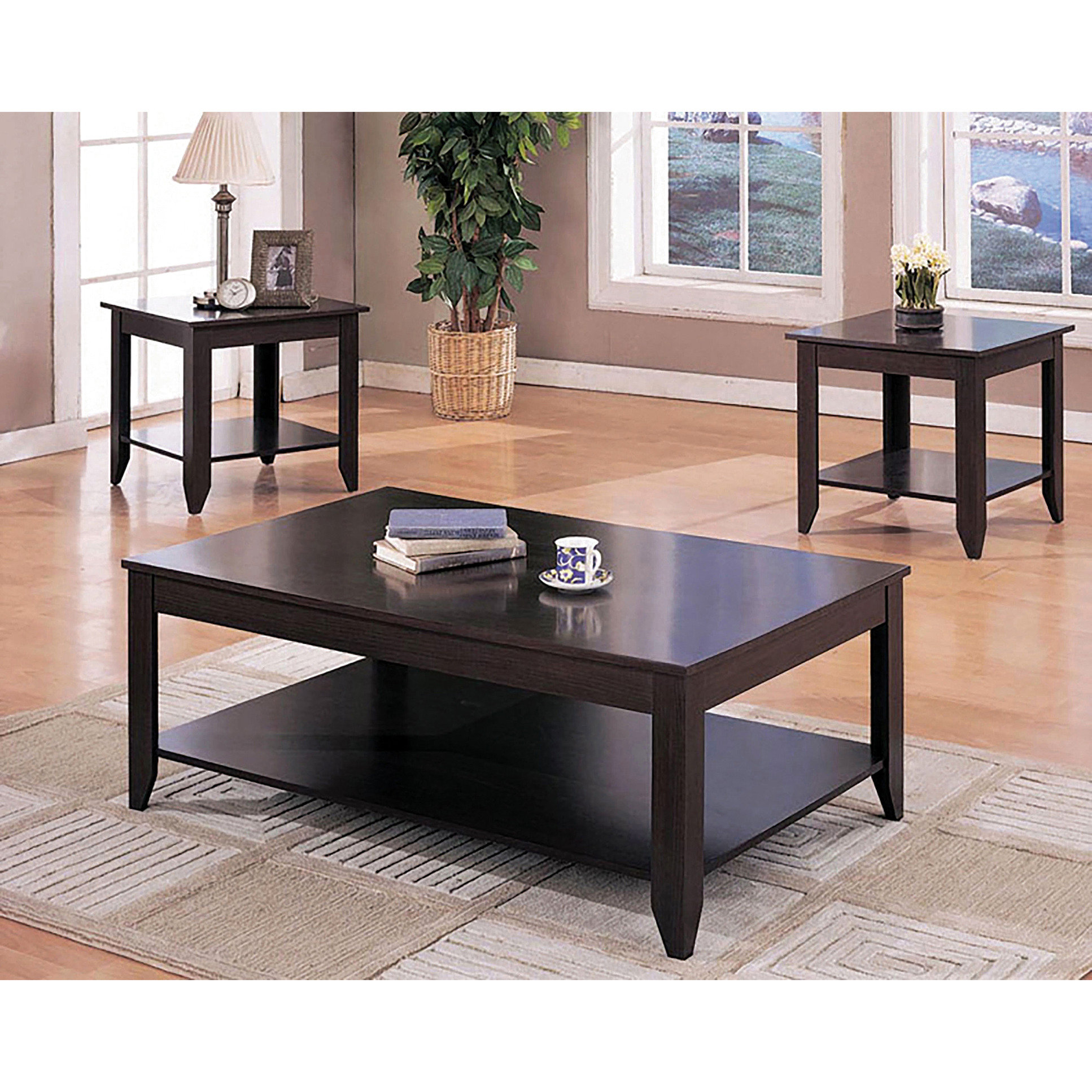 Latitude Run® Cappuccino 3 Of Coffee And End Tables, Engineered Wood ...