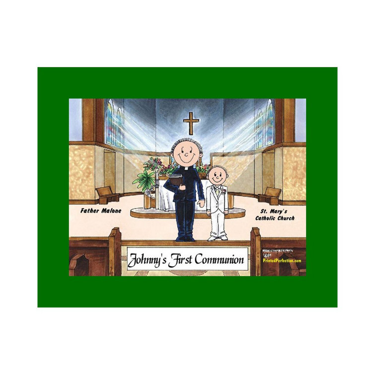 Printed Perfection Personalized Communion, Boy - Male Priest Cartoon ...
