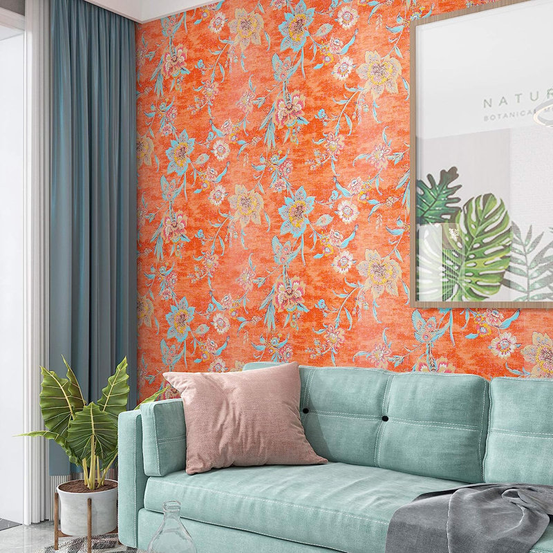 Red Barrel Studio Kashawn Peel & Stick Floral Wallpaper & Reviews ...