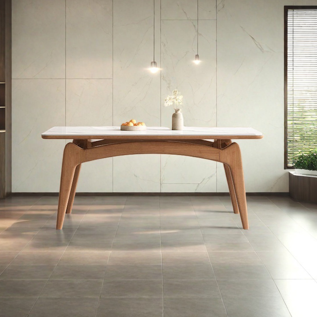 Ivy Bronx Cream Style Solid Wood Rock Slab Dining Table - Wayfair Canada
