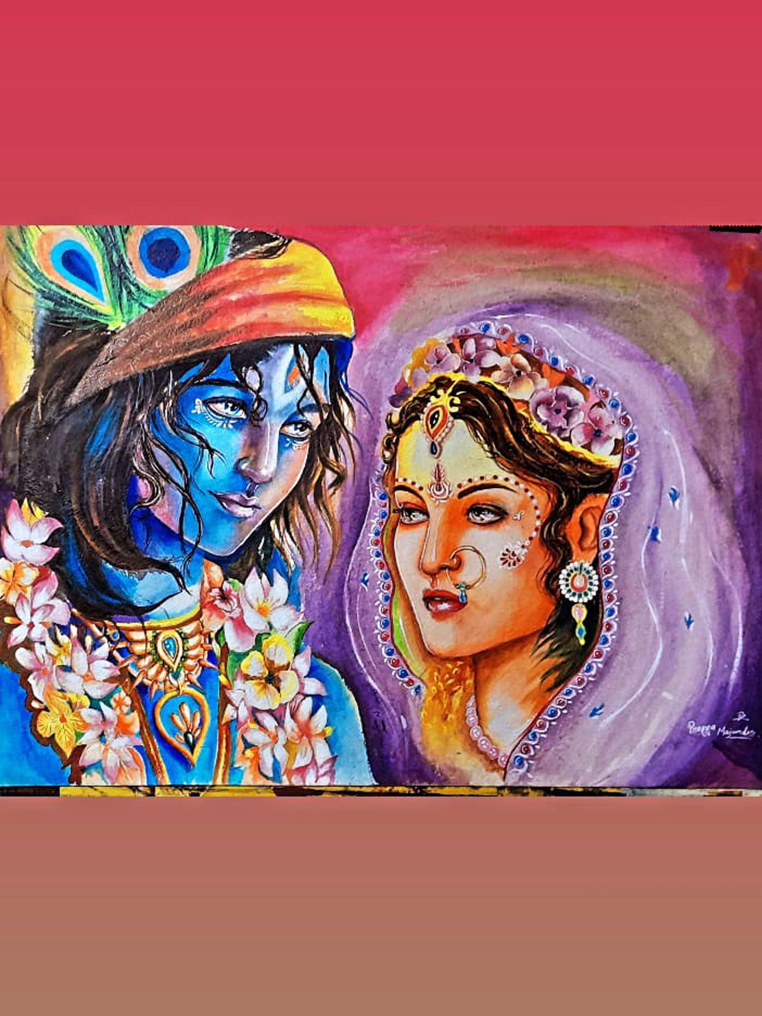 Exotic India Prem Rasa - Radha Krishna | Painting By Pragga Majumder ...
