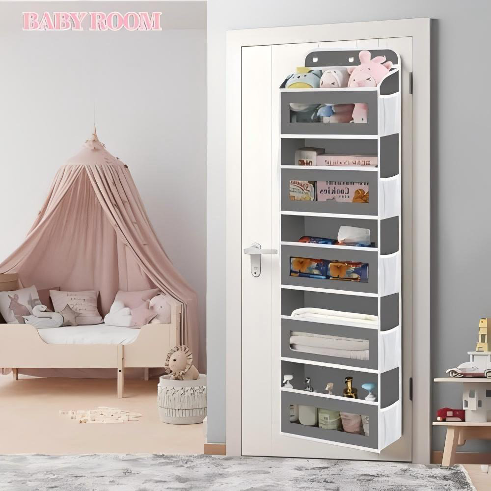 Rebrilliant Over Door Organizer, 5 Shelf Closet Door Hanging Organizer ...