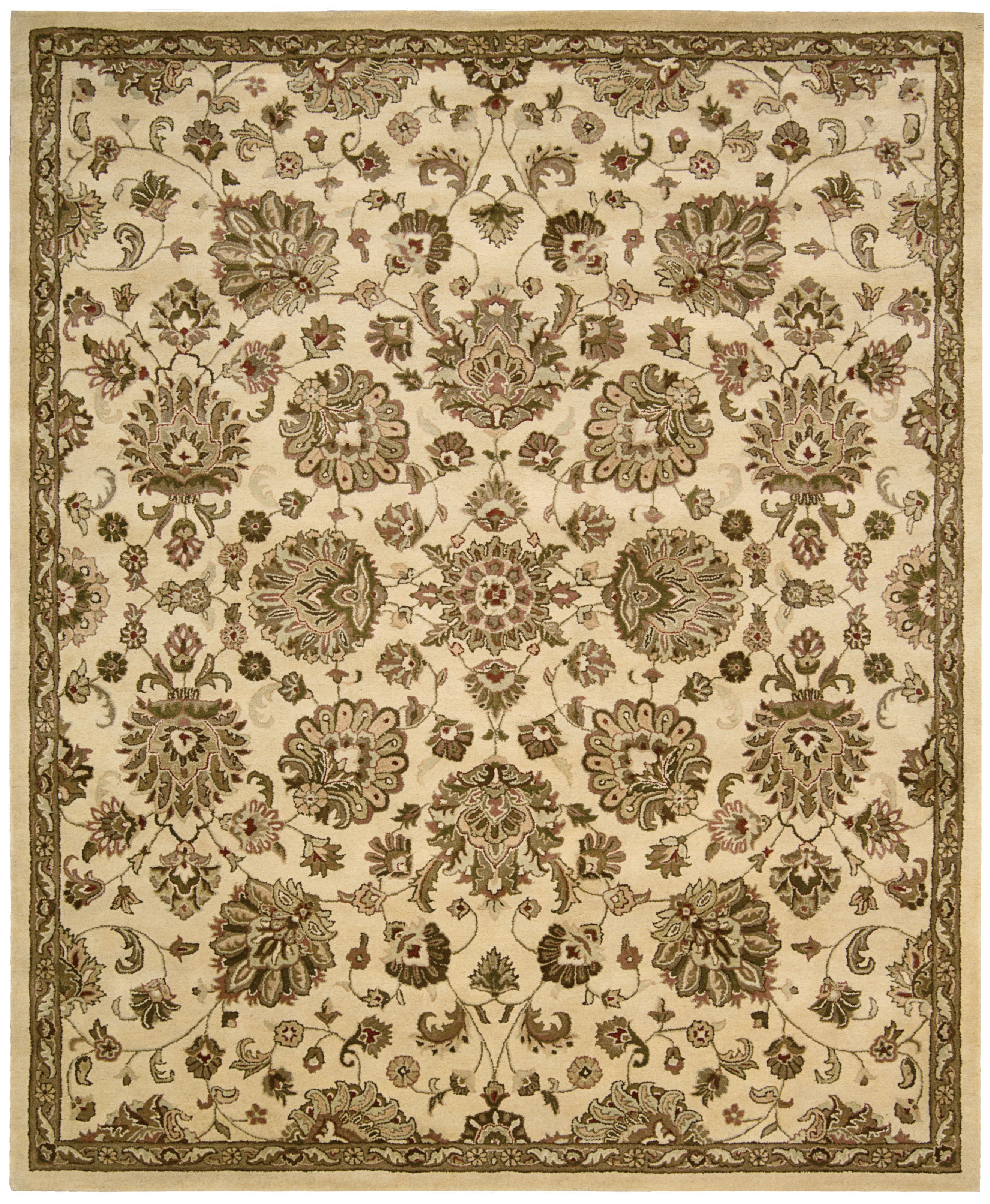 Darby Home Co Delaware Oriental Hand-Tufted Wool Ivory/Brown Area Rug ...