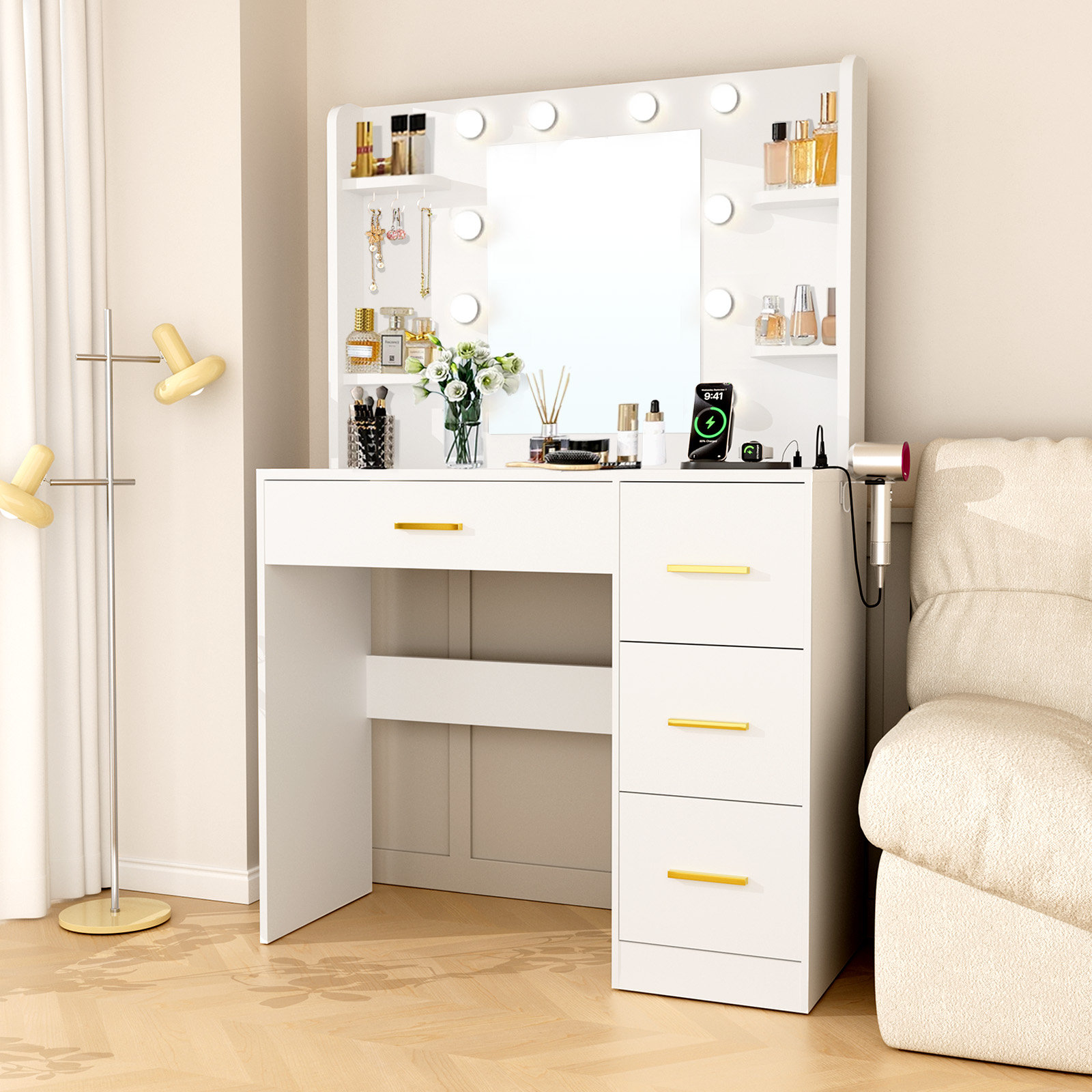 Mercer41 Make up Vanity Desk | Wayfair