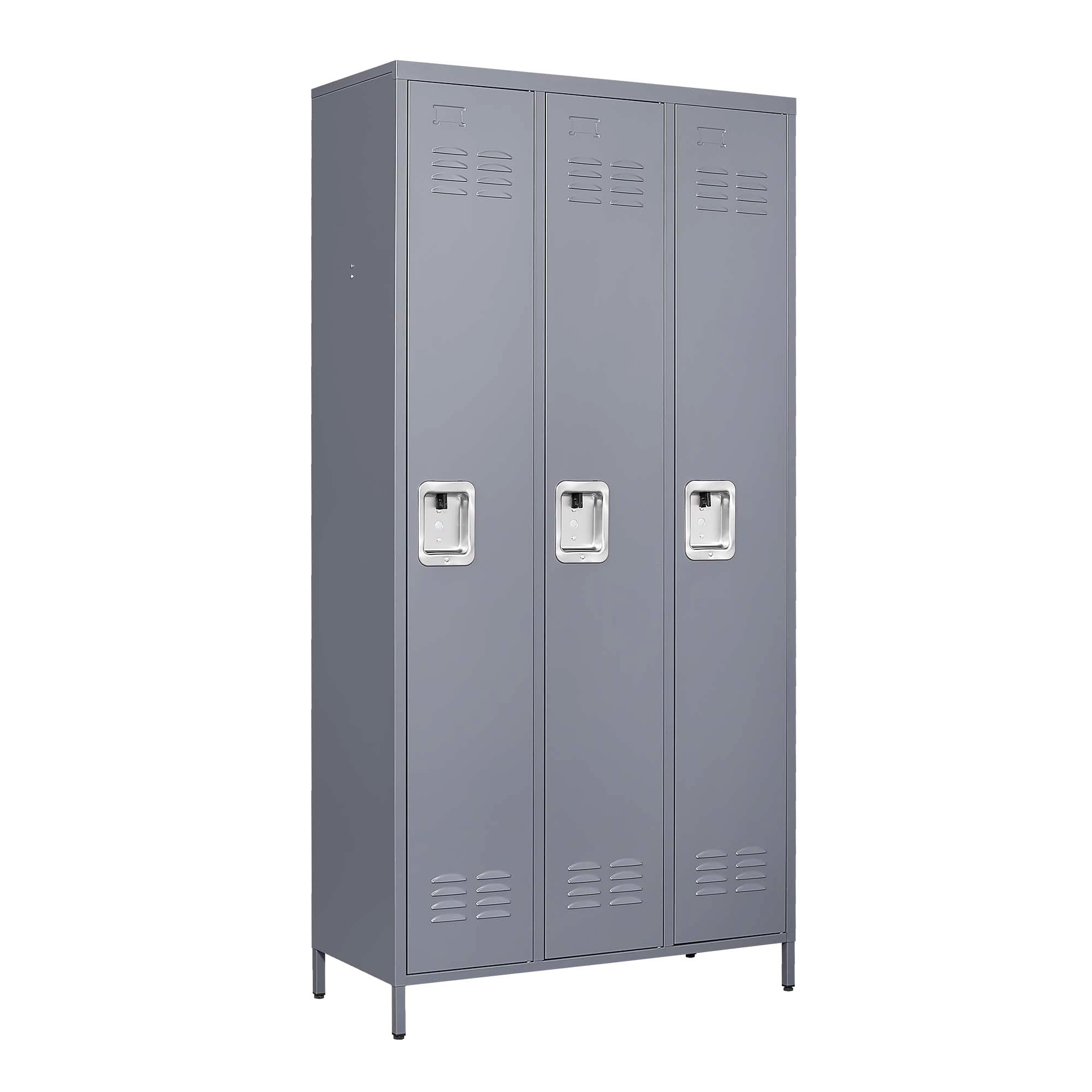 Inbox Zero 3 Door 72"H Metal Lockers With Lock For Employees,Storage ...